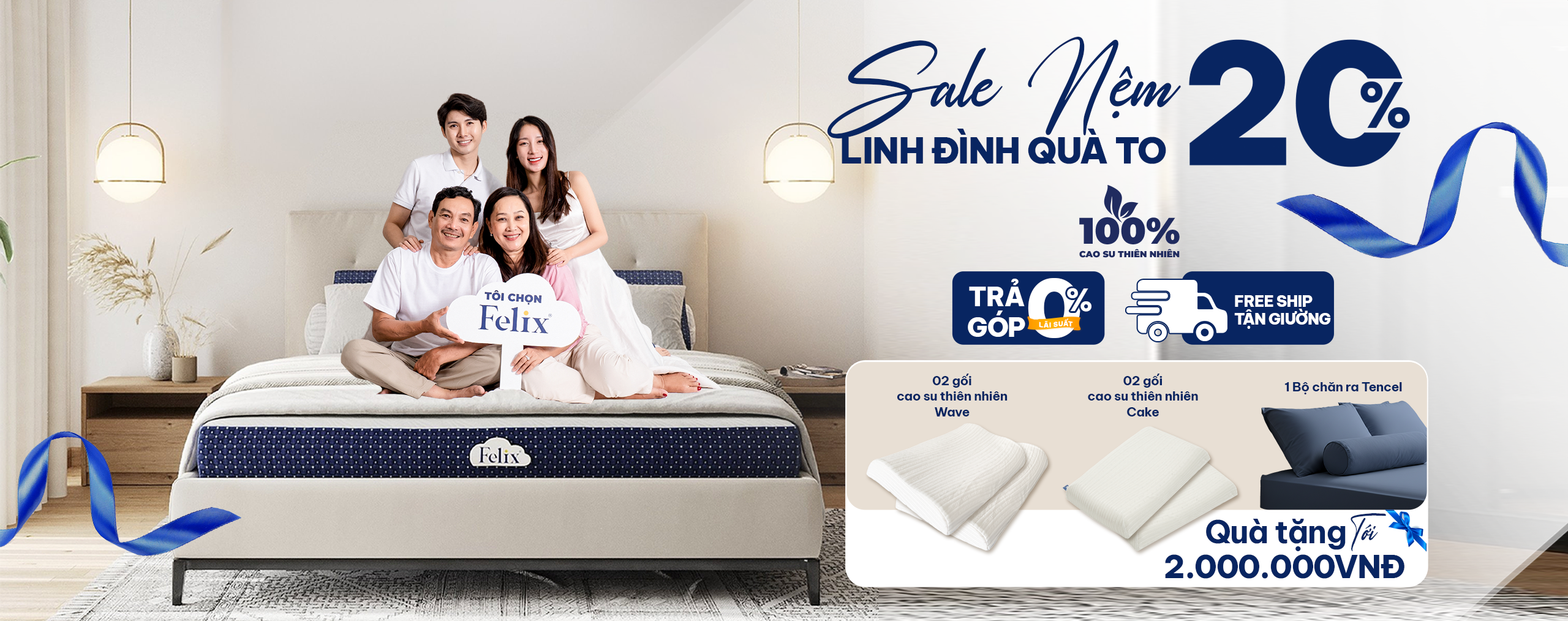 Felix - Nệm cao su, Ru giấc nồng - 100% cao su thiên nhiên