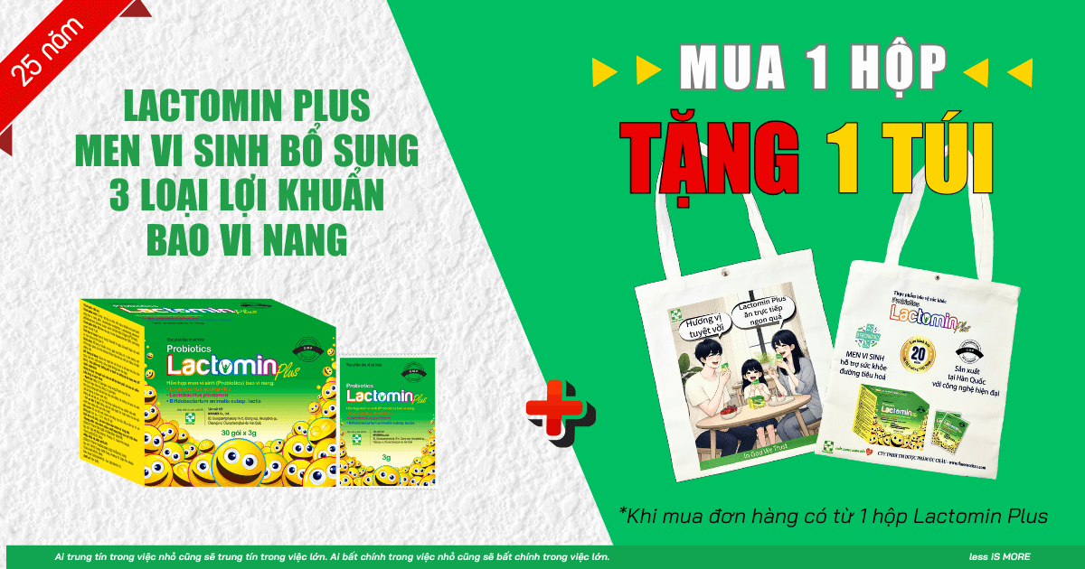 GIẤY PHÉP QUẢNG CÁO MEN VI SINH LACTOMIN PLUS– Men vi sinh Lactomin Plus
